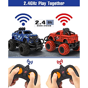 EHO Remote Control Car for Boys 3-5|4-7, Boys Toys Age 4-5 Racing Car with 2.4Ghz Monster Truck for Boys, 1/43 Mini Car Toy for 3 4 5 6 Years Old Boys Girls,Birthday Gifts Kids Toys