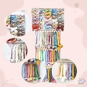 POVETIRE Baby Headbands Holder, Hair Bows Organizer for Baby Girls Hair Accessories Storage Hanging Display Stand for Wall Room Nursery Decor