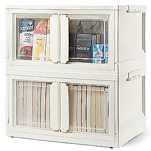 Homde 3 Pack Closet Organizer Stackable + 2 Pack Storage Bins 57.8QT with Lids and Wheels