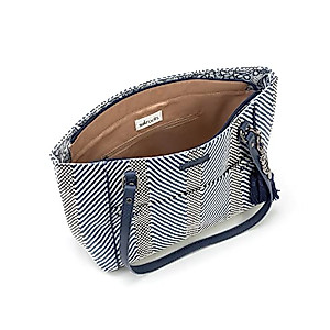 Sakroots Metro Tote Bag Fabric, Large & Roomy with Zip Closure, Sustainable & Durable Design, Navy Spirit Desert Woven