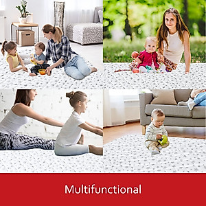 Premium Foam Baby Play Mat, 50''x50'' Playpen Mat, One-Piece Crawling Mat Non Slip Cushioned Mats for Babies, Infant and Toddler, Baby Floor Play Mat