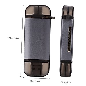HOMOCONO 2pcs Card Reader USB Keychain Keychain Key Chains The Office Keychain Mini Reader Multi-use Reader Readers Key Shackle Keychain Reader Portable Reader Key Fob Plastic