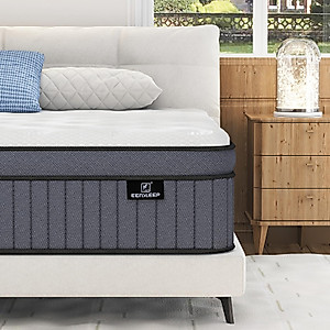 EEN EEN SLEEP Full Size Mattress - Upgrade Strengthen - 12 Inch Hybrid Full Mattress in a Box, Mattress Full Size with Memory Foam and Independent Pocket Springs, Strong Edge Support, Medium
