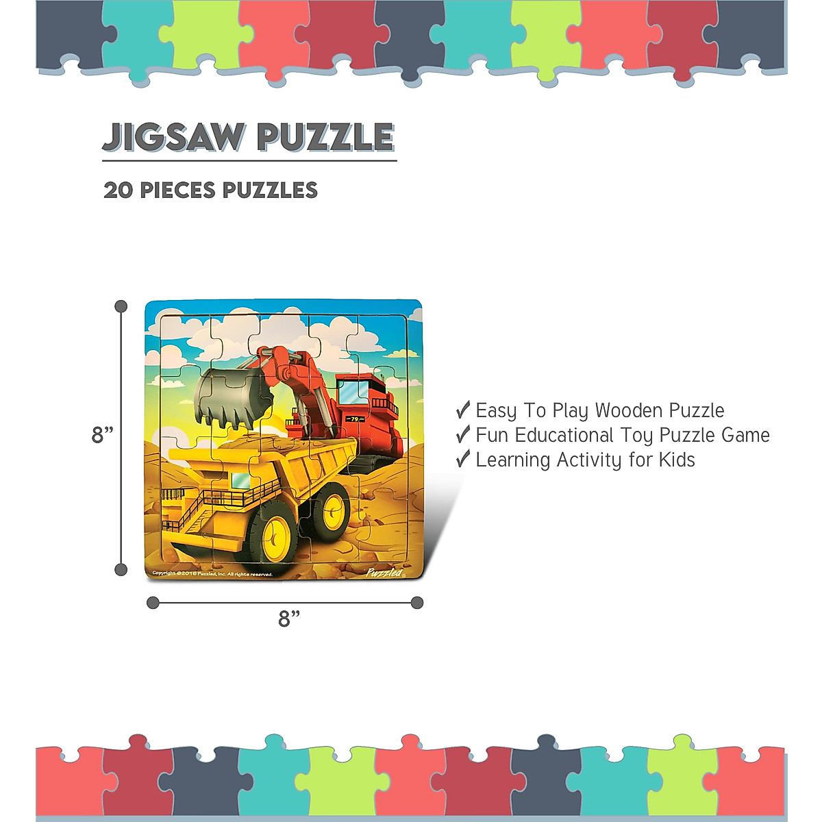 Puzzled Jigsaw - Dump Truck & Excavator
