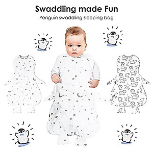 Beberoad Love 2 Pack Baby Sleep Sack - 100% Cotton Wearable Blankets for Newborns -2-Way Zipper for Easy Swaddling - Breathable and Lightweight Sleep Sacks - Suitable for Baby 0-3 Months
