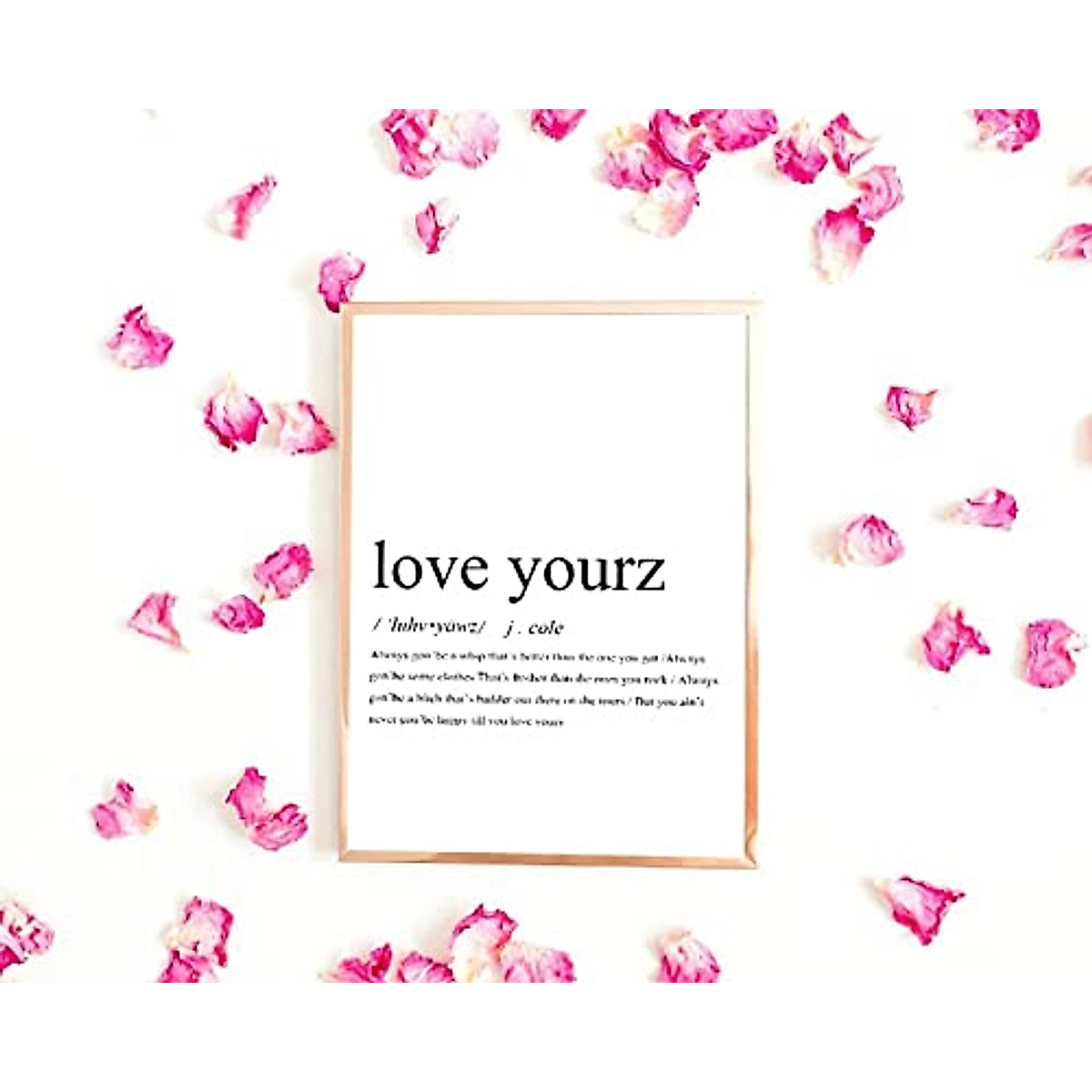 Music Poster Love Yourz Wall Art Hip Hop Poster Rap Quotes Room Aesthetic Canvas Poster Art Wall Painting Canvas Posters Modern Decor Rap Quotes Definition Wall Art 40x60cm（16x24inch）No frame