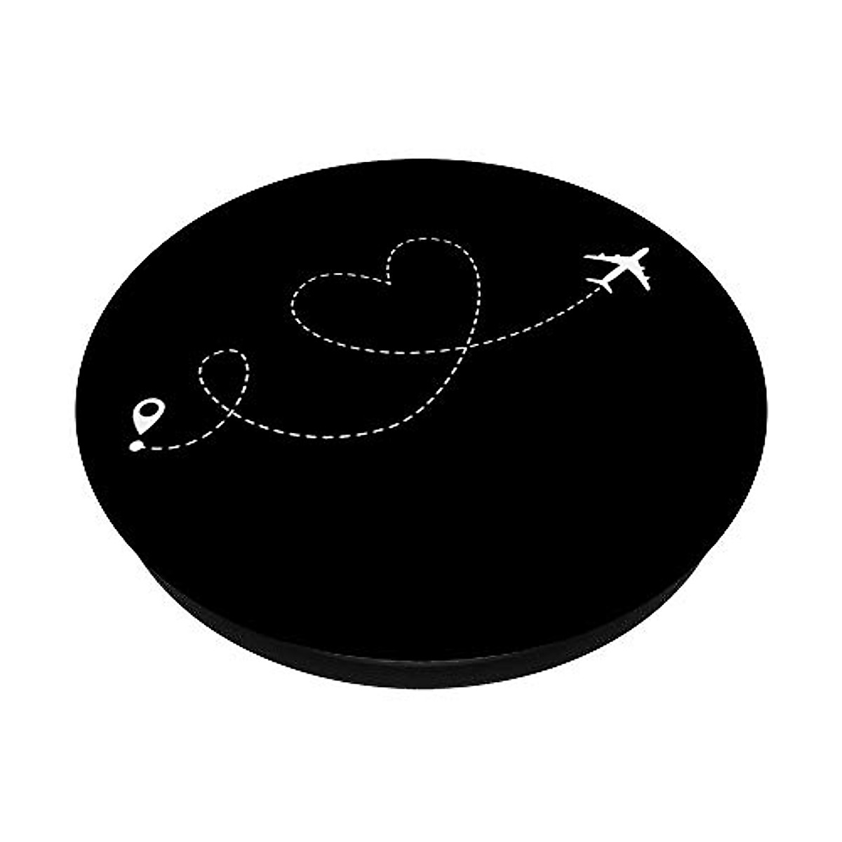 Love Travel Airplane Heart Flying Destination Traveling PopSockets Grip and Stand for Phones and Tablets