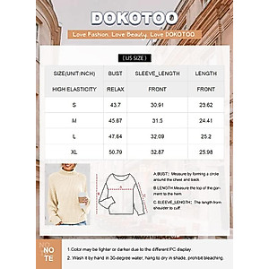 Dokotoo Womens Fall Fashion 2024 High Neck Sweaters Batwing Long Sleeve Solid Winter Clothes Basic Casual Loose Oversized Chunky Knit Pullovers Sweaters Jumper Blouses Apricot Large