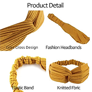 YARIEW 20 Pack Headbands for Women, Boho Headbands for Wigs, Non Slip Hair Bands, Headband Knotted Turban, Fashion Wide Headbands, Twisted Head Wrap Hair Accessories for Women, Gift for Hers