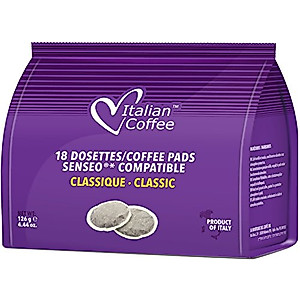 Italian Coffee pads compatible with Senseo machines (3 Flavors mix, 54 pads)