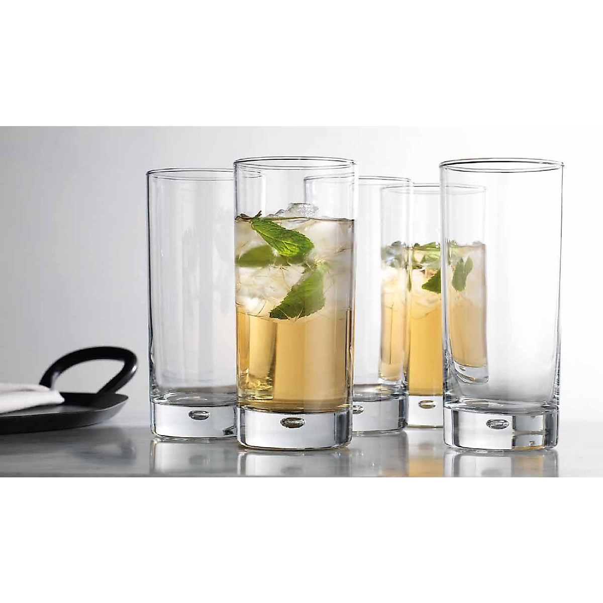 Highball Glasses Set Of 4, Tall Drinking Glasses 18oz Home Essentials & Beyond Beverage Water Glass Cups for Water, Juice, Cocktails. Bar Glasses. Dishwasher Safe.