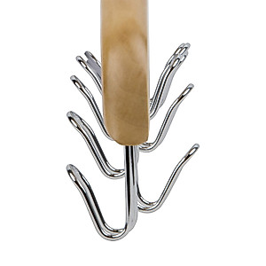 Richards Homewares Wooden Tie and Belt Hanger, Holds Upto 12, Natural