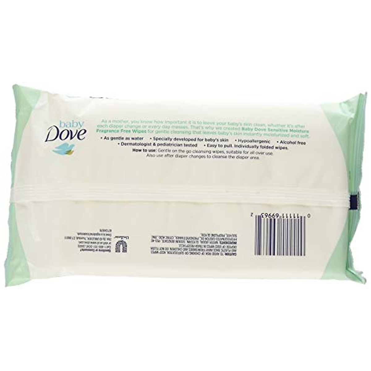 Dove Baby Wipes Sensitive Moisture 30 Count (6 Pack)