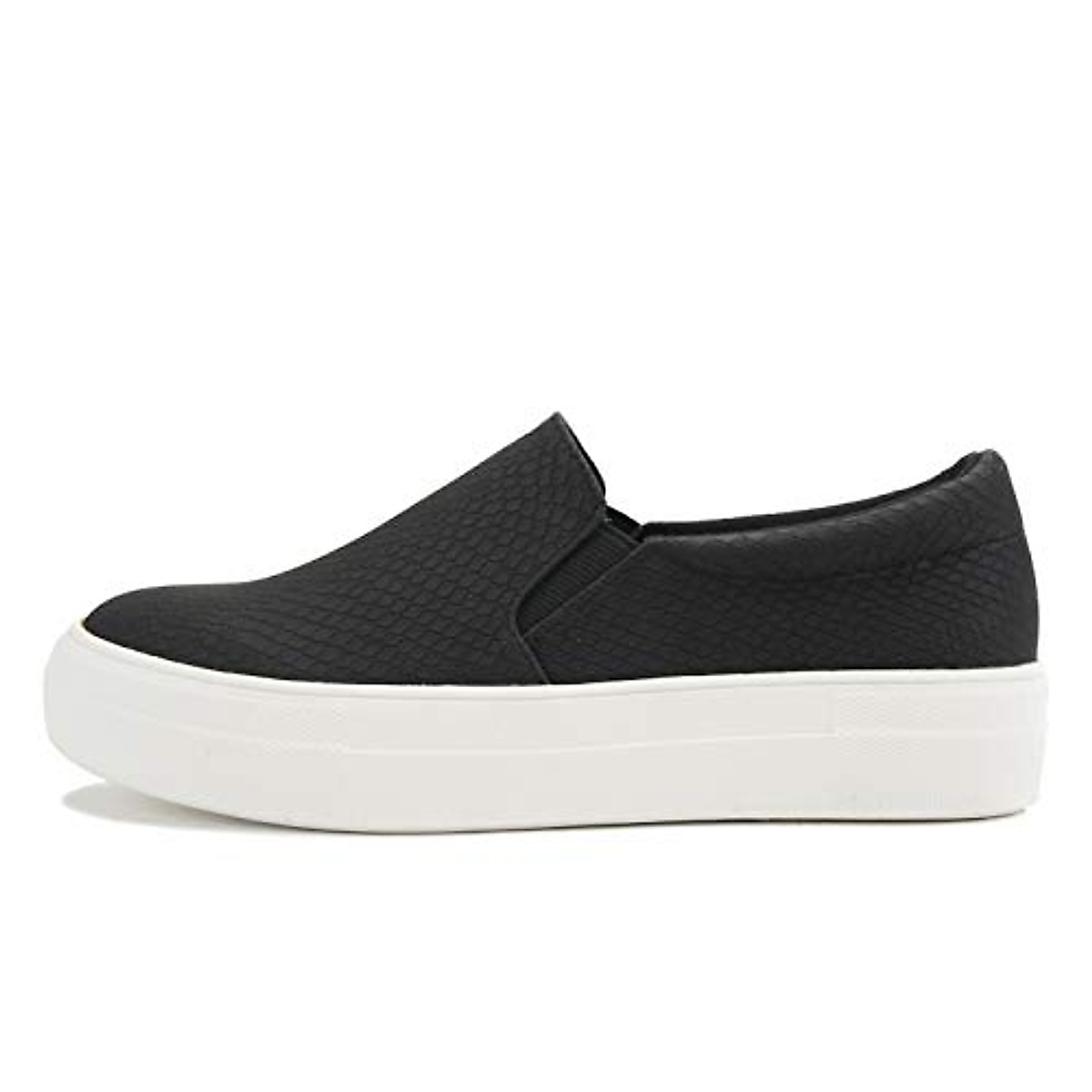 Soda Hike ~ Slip On Double Layer Foam Padded Cushion Sock Fashion Sneakers (Black Cobra, Numeric_5_Point_5) …