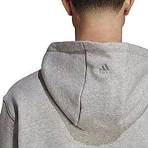 adidas Men's All SZN Fleece Graphic Hoodie, Medium Grey Heather, Large