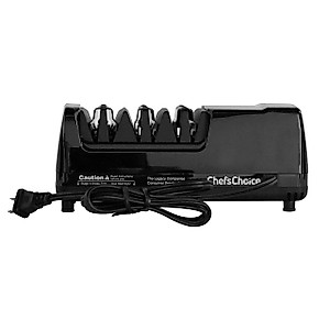 Chef’sChoice 1520 Electric Knife Sharpener for Straight Edge and Serrated Knives, 3-Stage, Black