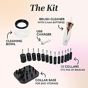 Selene Professional and Electric Makeup Brush Cleaner and Dryer Machine with Automatic Brush Spinner to Quickly Wash and Dry Cosmetic Brushes - Cleaning Tool for Makeup Brushes Set