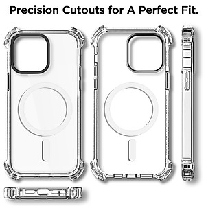 AICase Bounce Case Compatible with iPhone 14 Pro Max Clear Compatible with MagSafe, Impact Shockproof [Non-Yellowing] [21.3 FT Military Drop Protection] Magnetic Mag Safe Phone Cover
