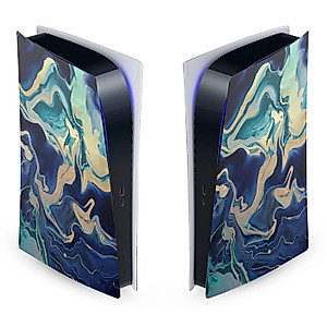 Head Case Designs Officially Licensed Monika Strigel Indigo Art Mix Vinyl Faceplate Sticker Gaming Skin Decal Cover Compatible With Sony PlayStation 5 PS5 Digital Edition Console