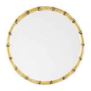 UPware 12-Piece Melamine Dinnerware Set, Includes Dinner Plates, Salad Plates, Bowls, Service for 4. (Bamboo)