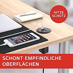 HIGH Temp Felt Plumbers PAD: Black, 12" X 12" X 1/8" Thick