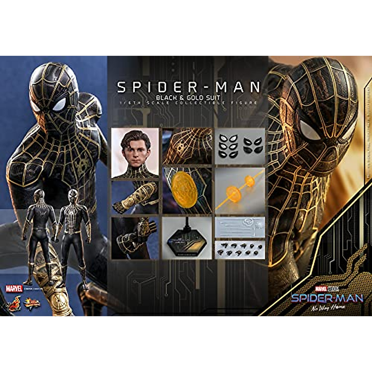 Hot Toys 1:6 Spider-Man Black & Gold Suit - Spider-Man: No Way Home