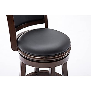 Boraam Augusta Bar Height Swivel Stool, 29-Inch, Cappuccino