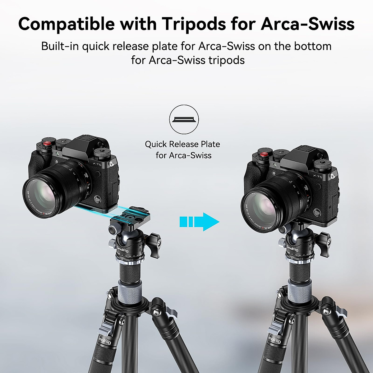 SmallRig X-T5 L-Shape Grip for FUJIFILM X-T5 Camera, Built-in Quick Release Plate for Arca, 1/4"-20 Holes, Ergonomic Silicone Handgrip, Shutter Button (Black) - 4260