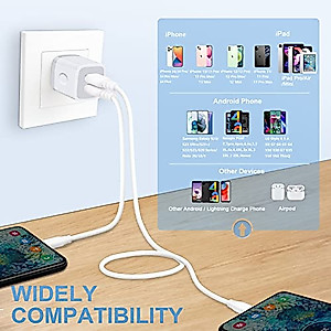 USB Wall Charger, Charging Adapter 3Pack 2.1A Dual Port USB Wall Charging Plug Block Head Box Travel Charger Cube Compatible iPhone 14 13 12 11 Pro Max XS XR X 8 7 Plus,iPad,iPod,Samsung,Android Phone