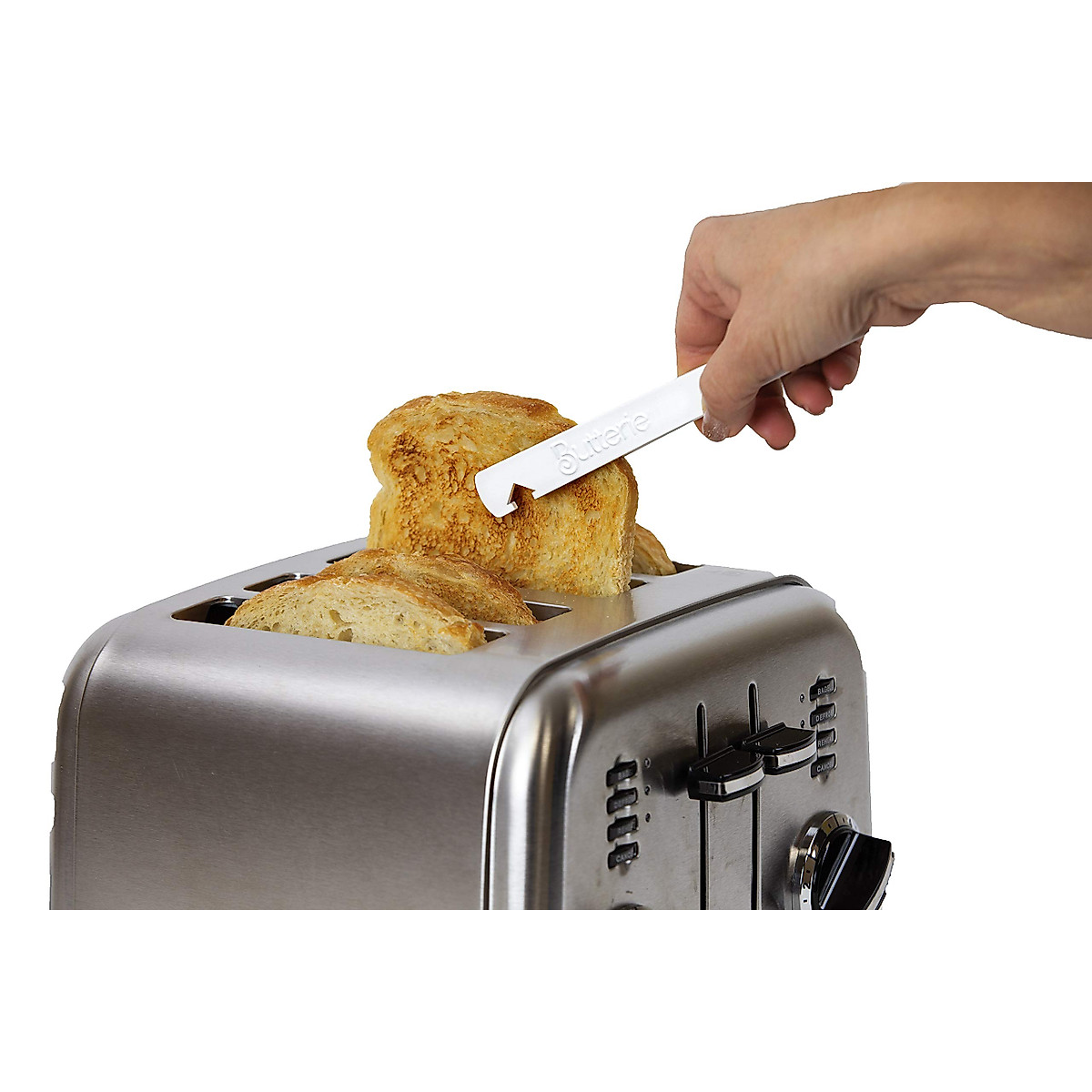 Butterie Flip-Top Butter Dish and Toaster Tongs Bundle (Orange)