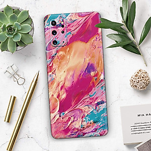DesignSkinz Liquid Abstract Paint Remix V90 Protective Vinyl Decal Wrap Skin Cover Compatible with The Samsung Galaxy S20 (Screen Trim & Back Glass Skin)
