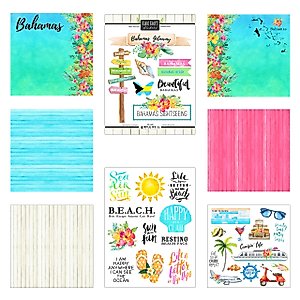 Scrapbook Customs 17629 Bahamas Getaway Scrapbook Kit, 12x12 inches