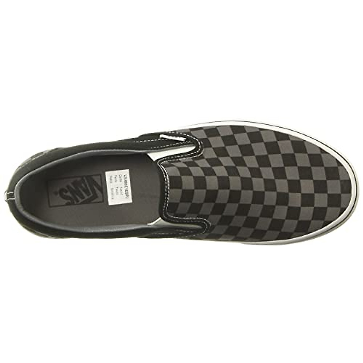 Vans Classic Slip-On, Black/Pewter Checkerboard Size 9 Women/7.5 Men
