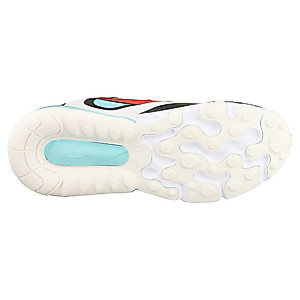 Nike Womens Air Max 270 React Running Trainers DA4288 Sneakers Shoes (UK 4.5 US 7 EU 38, Black Chile red Bleached Aqua 001)