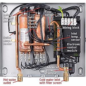 Stiebel Eltron 224199 240V, 1 Phase, 50/60 Hz, 24 kW Tempra 24 Plus Whole House Tankless Electric Water Heater, Advanced Flow Control