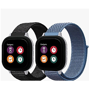 JMsmilestore Nylon Band Replacement 20mm for Gizmo Watch 3,2,1- Gabb Watch - Replacement Gabb Watch Bands for Boys and Girls (Light Green)