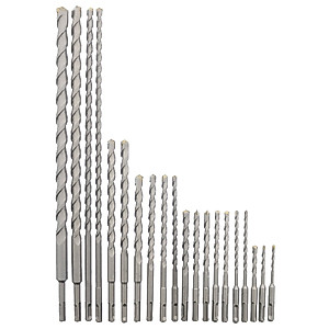 Steel Dragon Tools 20 Piece SDS Rotary Hammer Concrete Masonry Carbide Tipped Drill Bit Set fit Milwaukee Hilti Bosch