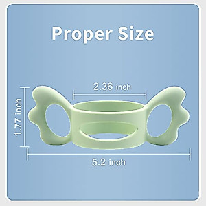 FAREVER Baby Bottle Handles, Silicone Wide-Neck Baby Bottle Handle, Outer Diameter Over 6cm for Bottle 2 Pack, Pink, Blue…