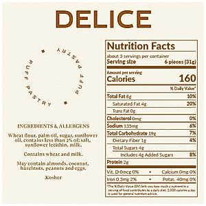 Bahlsen Delice Cookies (3 boxes) - Sweet & delicate, buttery puff pastry twists with light crispy layers - 3.5 oz boxes