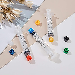 Orange Plastic Syringe Tip Cap, Syringe Tools suitable for All Size Syringe