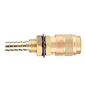 Water Cooled & Gas Adapter Quick Brass Hose Connector Fitting for MIG TIG Welder Torch (Brass)