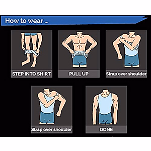 Esteem Apparel Original Men's Chest Compression Shirt to Hide Gynecomastia Moobs Shapewear (White, Large)