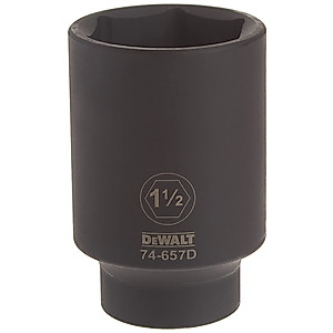 DEWALT Deep Impact Socket, SAE, 1/2-Inch Drive, 1-1/2-Inch, 6-Point (DWMT74657OSP)