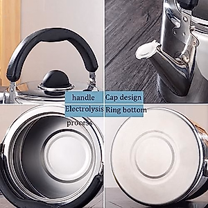Tea Kettle Stovetop Whistling Tea Kettle Stainless Steel Whistling Tea Kettle Stove Top Kettle Teapot With Ergonomic Handle For Home Stove Top Kettle Tea Kettle for Stove Top