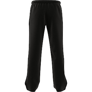 adidas Men's Essentials Warm-up Open Hem 3-stripes Tracksuit Bottoms, Black/Black, Large Tall