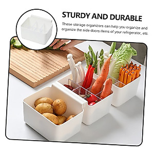 BUGUUYO Small Hanging Refrigerator Side Box Organizer Kitchen Side Sauce Storage Solution for Fridge Compact Cabinet Organizer for Sauces and Condiments Ideal for Food Storage