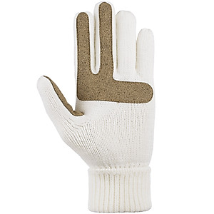 isotoner Women's Cable Knit Gloves with Touchscreen Palm Patches, One Size, Ivory