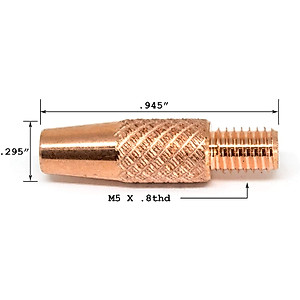10-pk .035” 186406 MIG contact tips fit Miller Spoolmate 100, 3035, 185 and Hobart DP-3035, SpoolRunner 100 (10-PK .035")