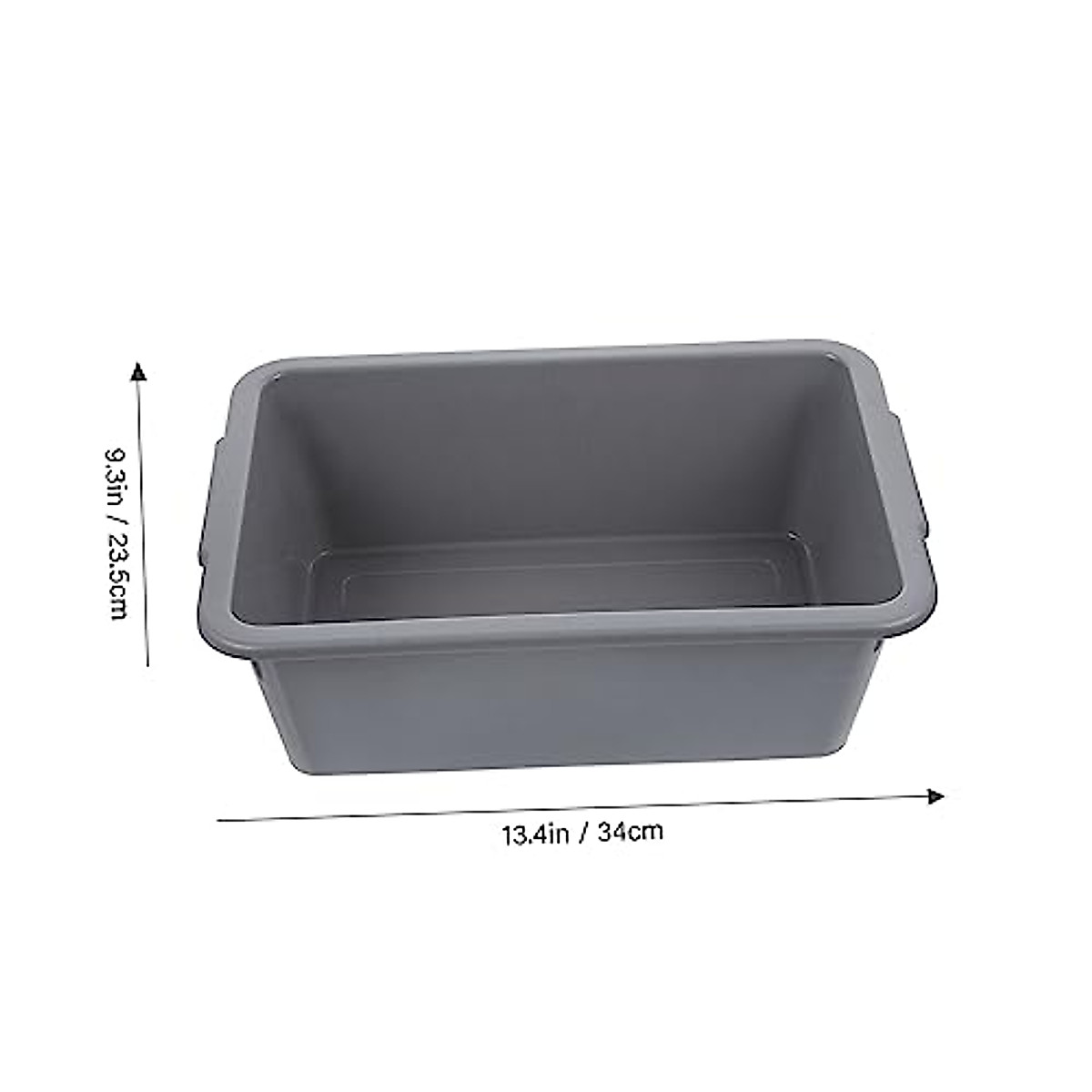 CHILDWEET Storage Bins Plastic Storage Tub Plastic Tubs Utility Tote Commercial Tote Tubs Utility Bus Box Storage Box Storage Basket Sink Household Wash Basin Grey White Storage Bins