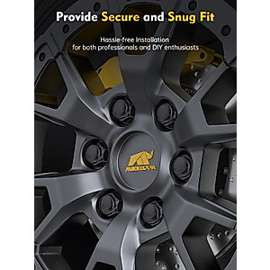 MIKKUPPA 24pcs M12x1.5 Lug Nuts - Replacement for 1984-2022 Toyota 4Runner, 1995-2021 Tacoma, 2000-2006 Tundra Aftermarket Wheel - Black Closed End Lug Nuts